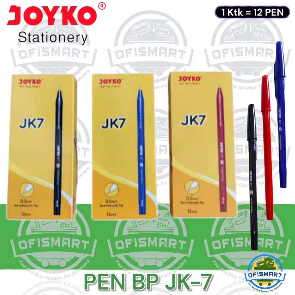 Joyko Ballpoint 0.5mm JK-7 | @1Ktk = 12 Pens | Shopee Malaysia