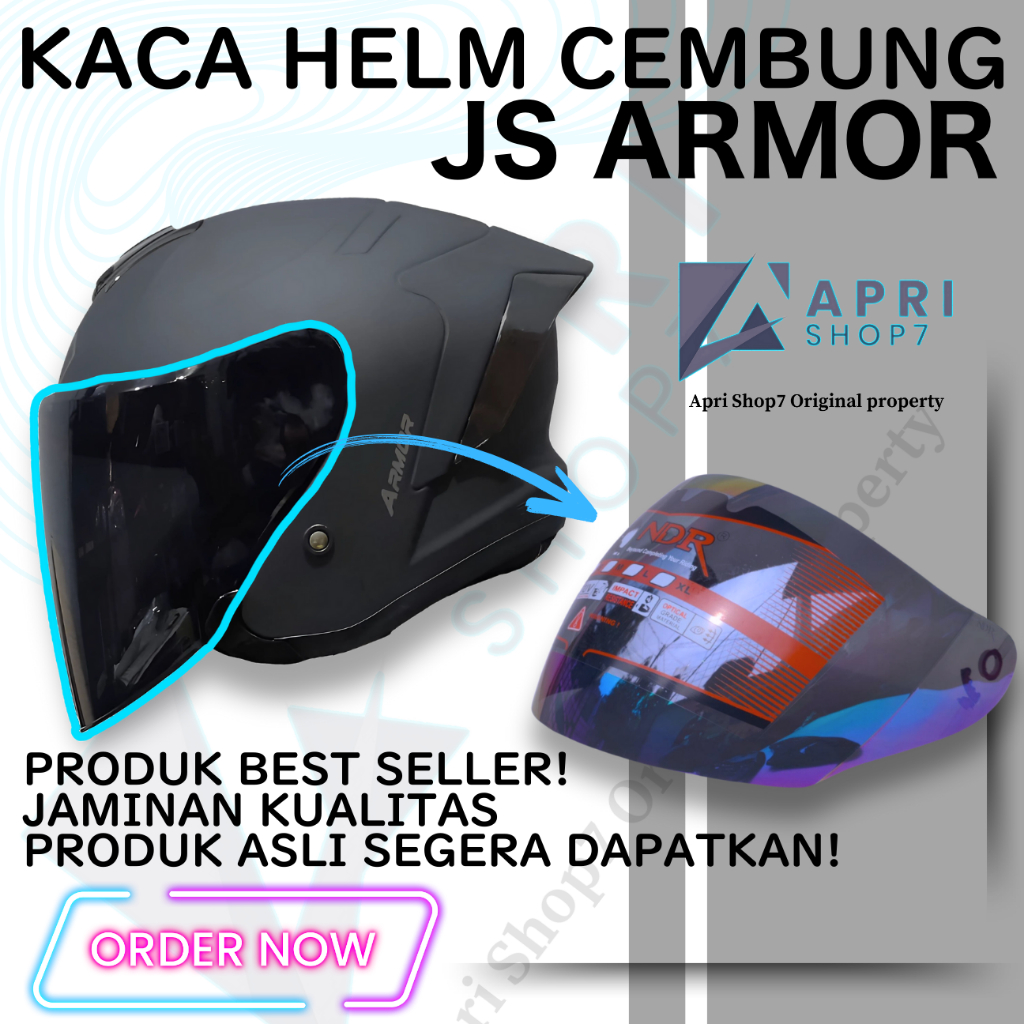 Js ARMOR Helmet Visor Convex Helmet Visor venom open handsome 2 jitsu ...