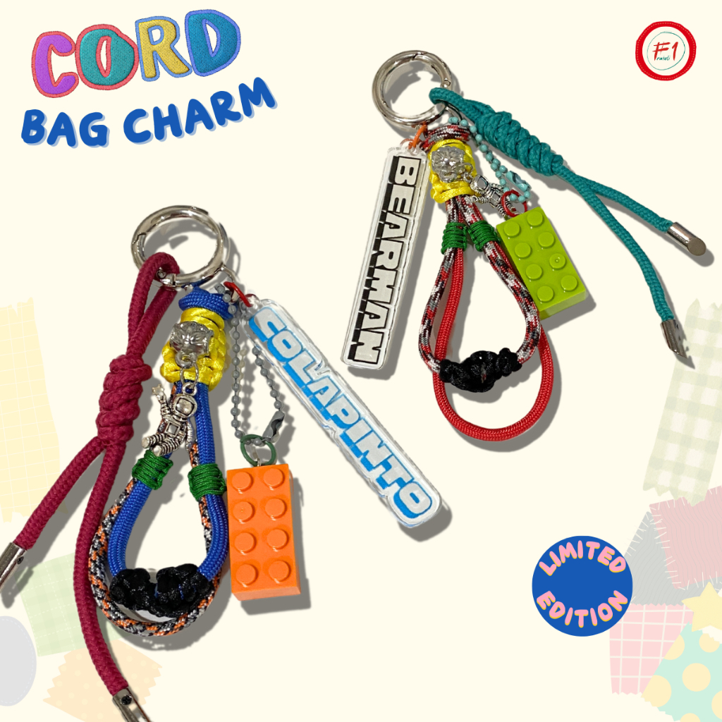 GANTUNGAN F1 Cord Bag Charm | Charm bag chain F1 fanmade fan merch key ...