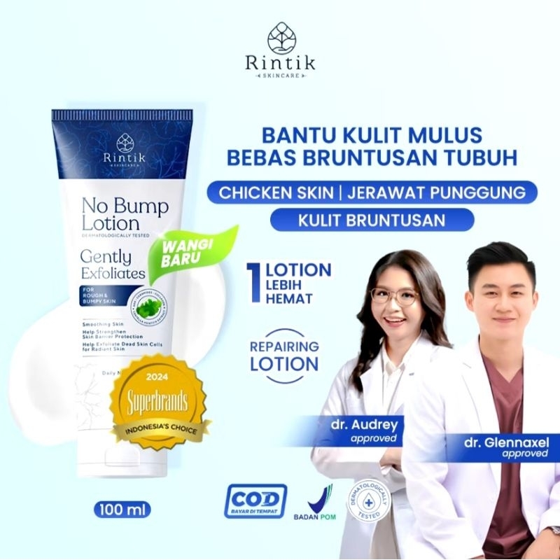 Rintik Skincare No Bump Body Lotion | Chicken Skin Back Acne Skin ...