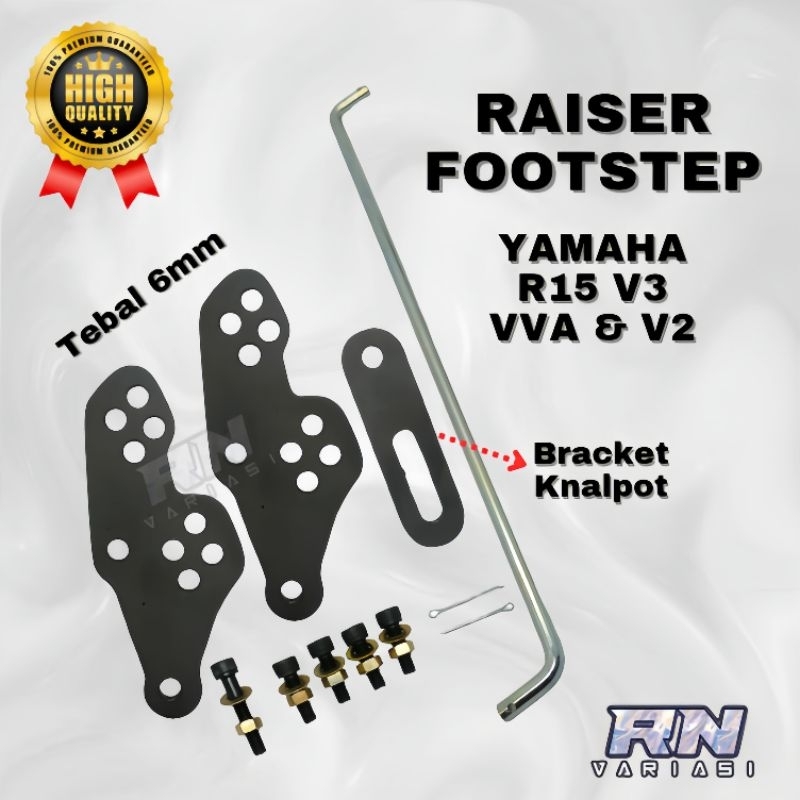 YAMAHA R15 V3 VVA & V2 FOOTSTEP RAISER | FOOTSTEP INCREASING BRACKET ...