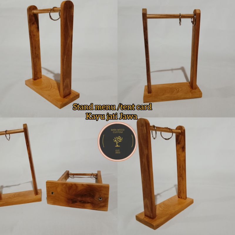 Javanese teak wood menu stand / tent card | Shopee Malaysia