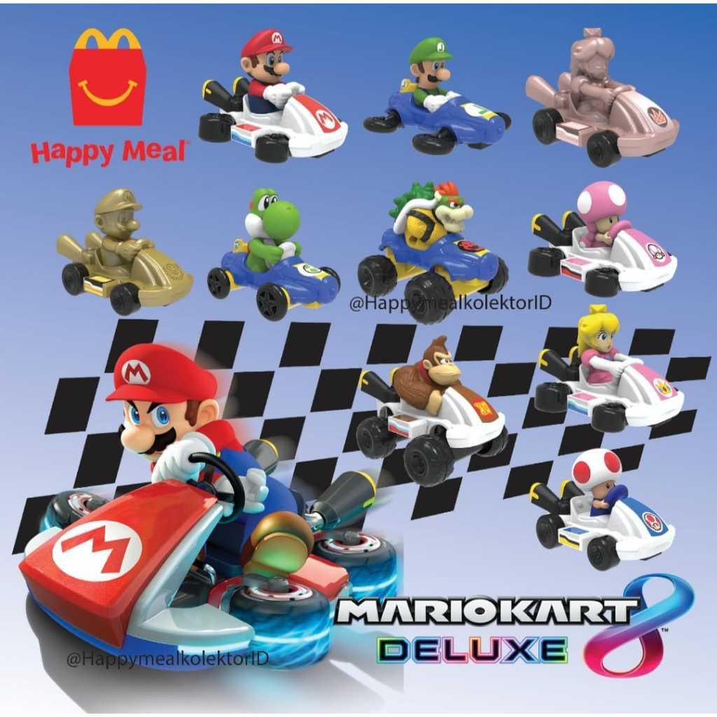 Happy Meal McD Super Mario Kart Toy 2024 | Shopee Malaysia