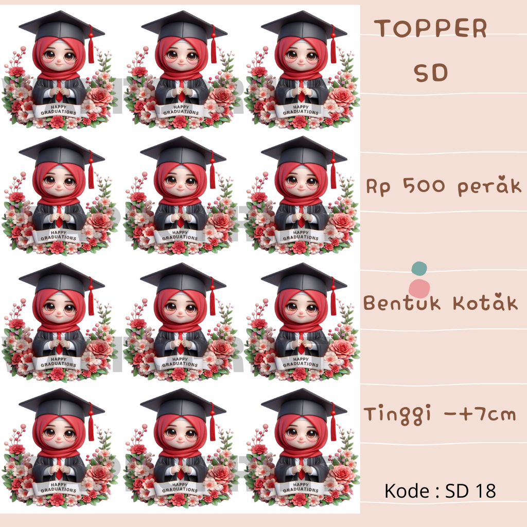 Elementary School Children's Graduation Topper / Graduation Topper for ...