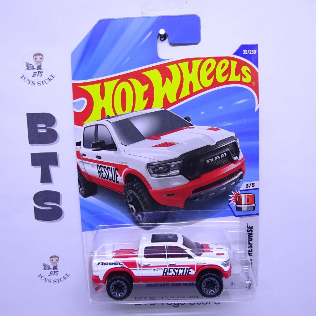 MERAH PUTIH Hot Wheels 2020 Ram 1500 Rebel White Red Rescue | Shopee ...
