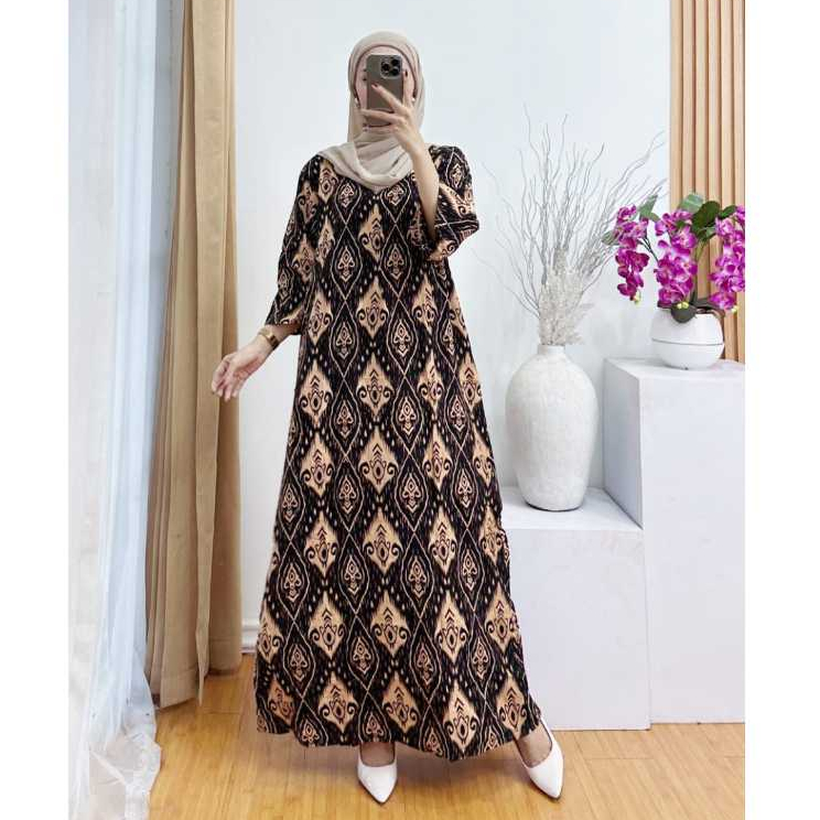 Modern 3-Sleeved Daster with Premium Rayon Motif | Shopee Malaysia
