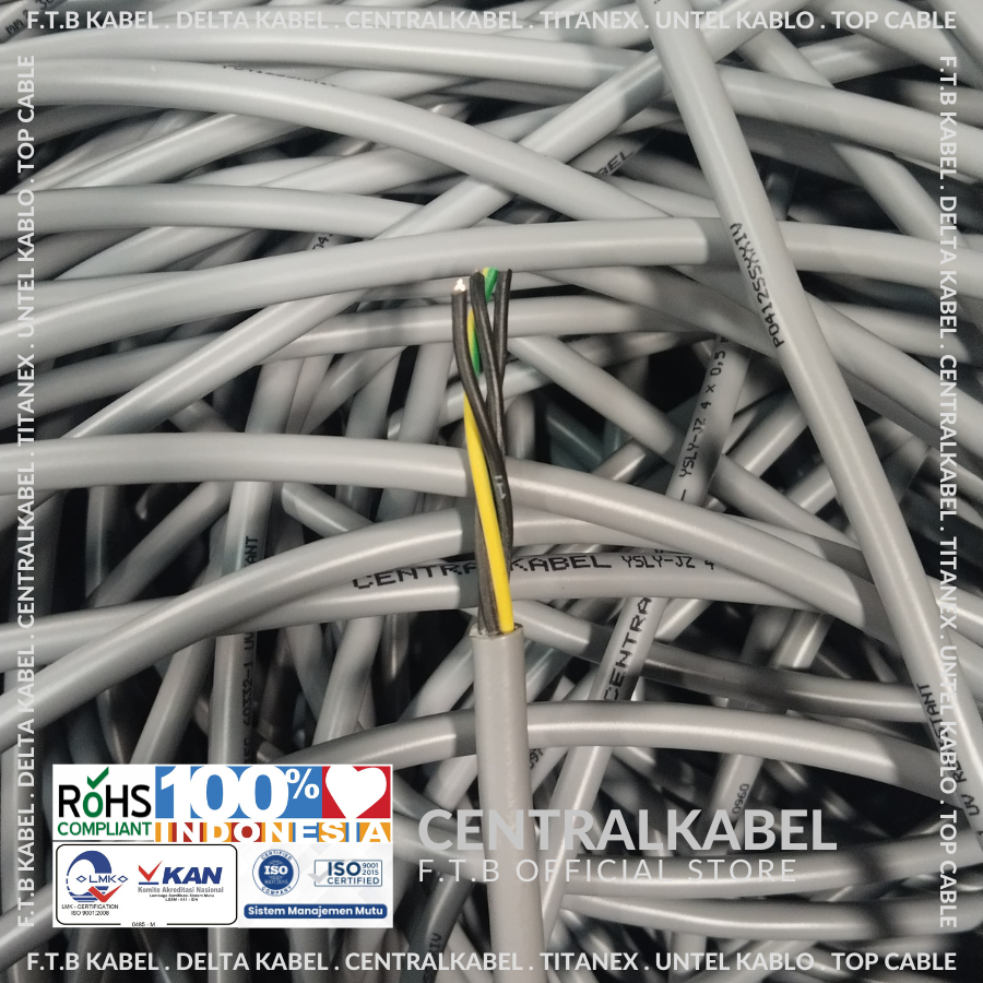 YSLY-JZ 4x0.5 Sqmm 500V Central KABEL ( YSLY-JZ 4x0.5mm YSLY 4x0.5mm ...