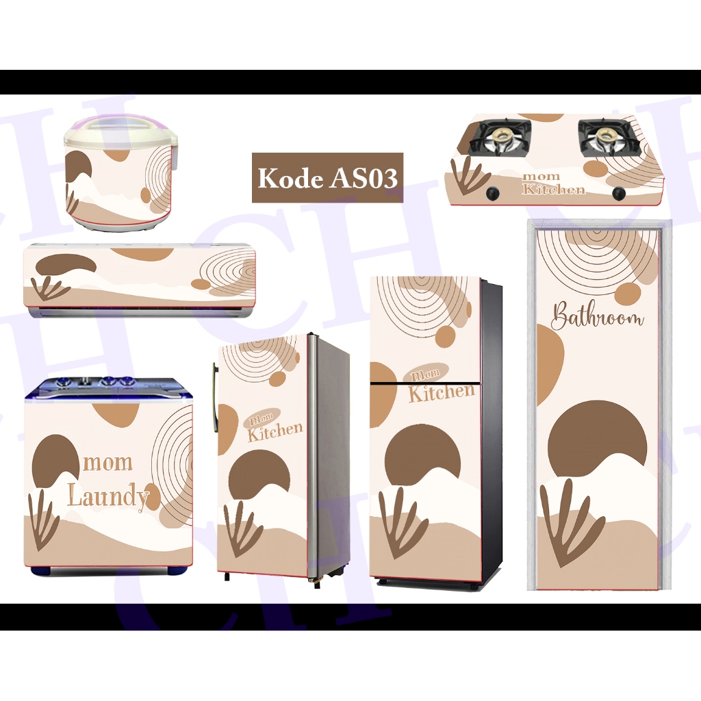 MESIN Refrigerator STICKER, STOVE STICKER, WASHING MACHINE STICKER, WC DOOR STICKER Code AS03 ...