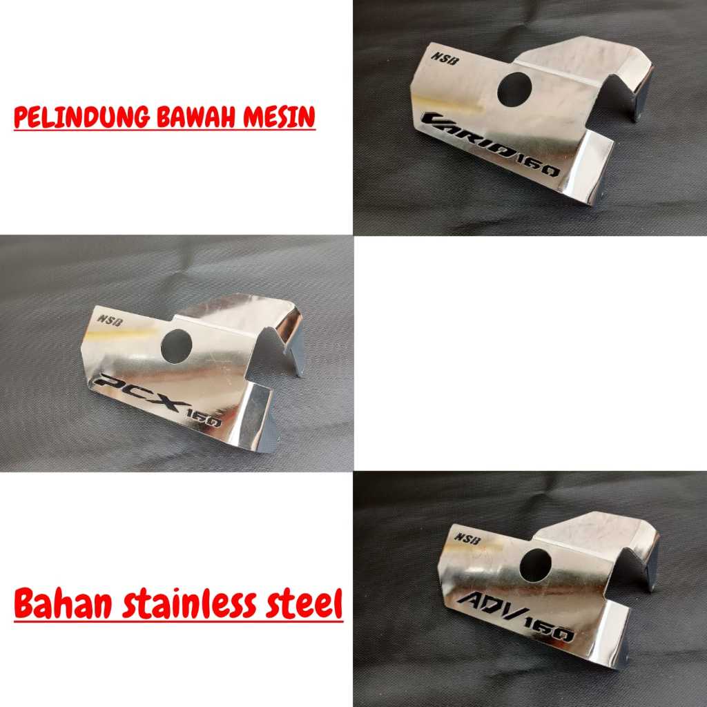 MESIN Lower engine protector for honda Pcx160 Vario160 Adv160 chrome ...