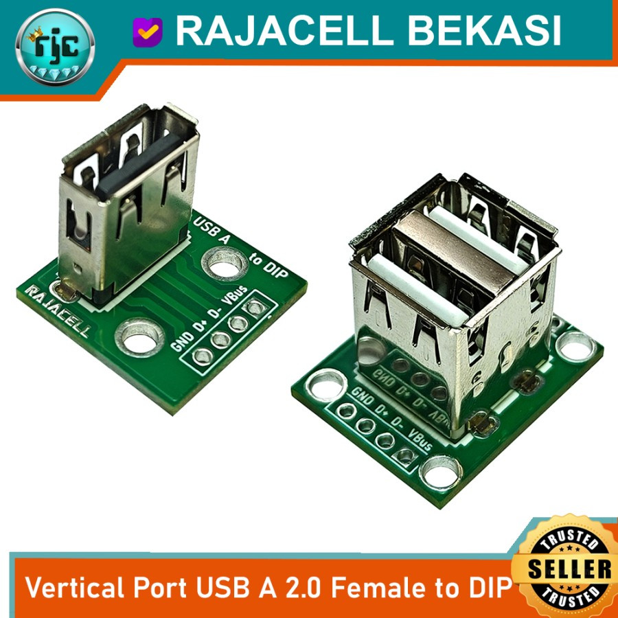 Socket Vertical Port Vertical Socket USB A Female 2.0 to DIP PCB ...
