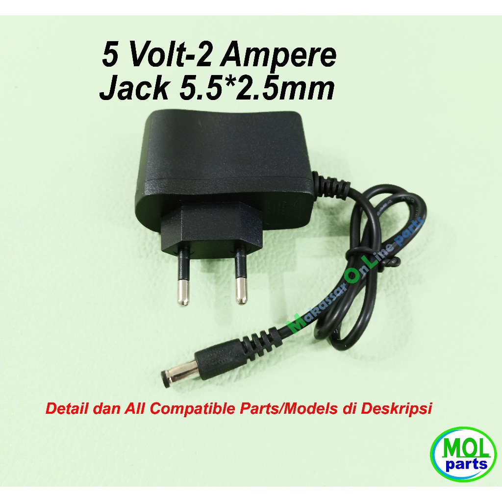 5v 2A Modem CCTV Router Adapter 5 Volt 2 Ampere 5.5x2.5 Adapter ...