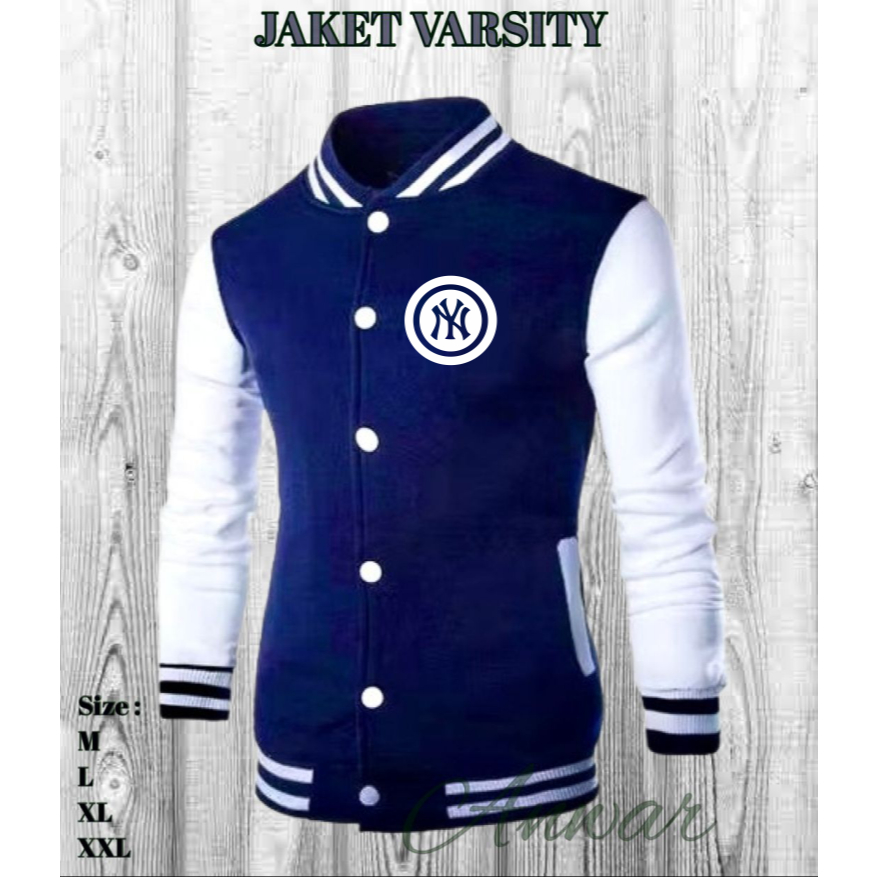 PUTIH Ny Varsity Jacket Round White Logo How To Style Varsity Jackets ...