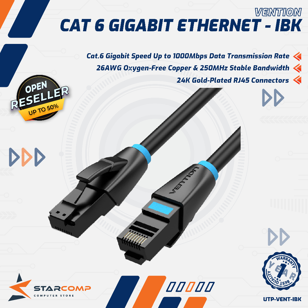 Vention IBK Cat 6 Gigabit UTP Cable LAN RJ45 Cat.6 Ethernet 1000Mbps ...