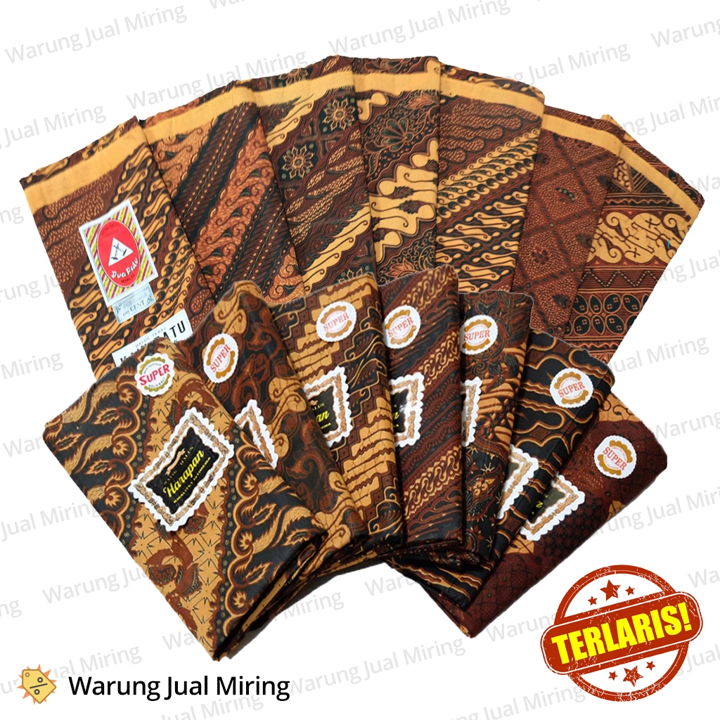 Batik Fabric Traditional Indonesian Long Printed Batik Motif Batu Sogan ...