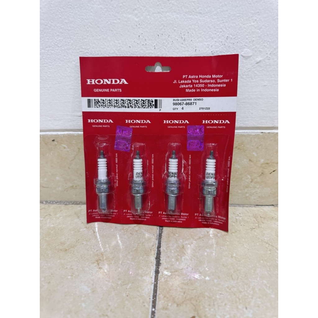 Denso U20EPR9 spark plugs (9806786871) Honda - 4 PCS | Shopee Malaysia