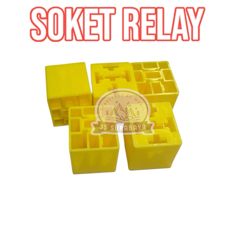 Universal Yellow Relay Socket 4 Legs 5 Car Ac (New) | Shopee Malaysia