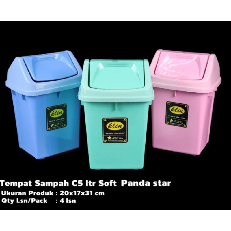 5 liter Premium Trash Can, Soft Color PS-1pcs | Shopee Malaysia