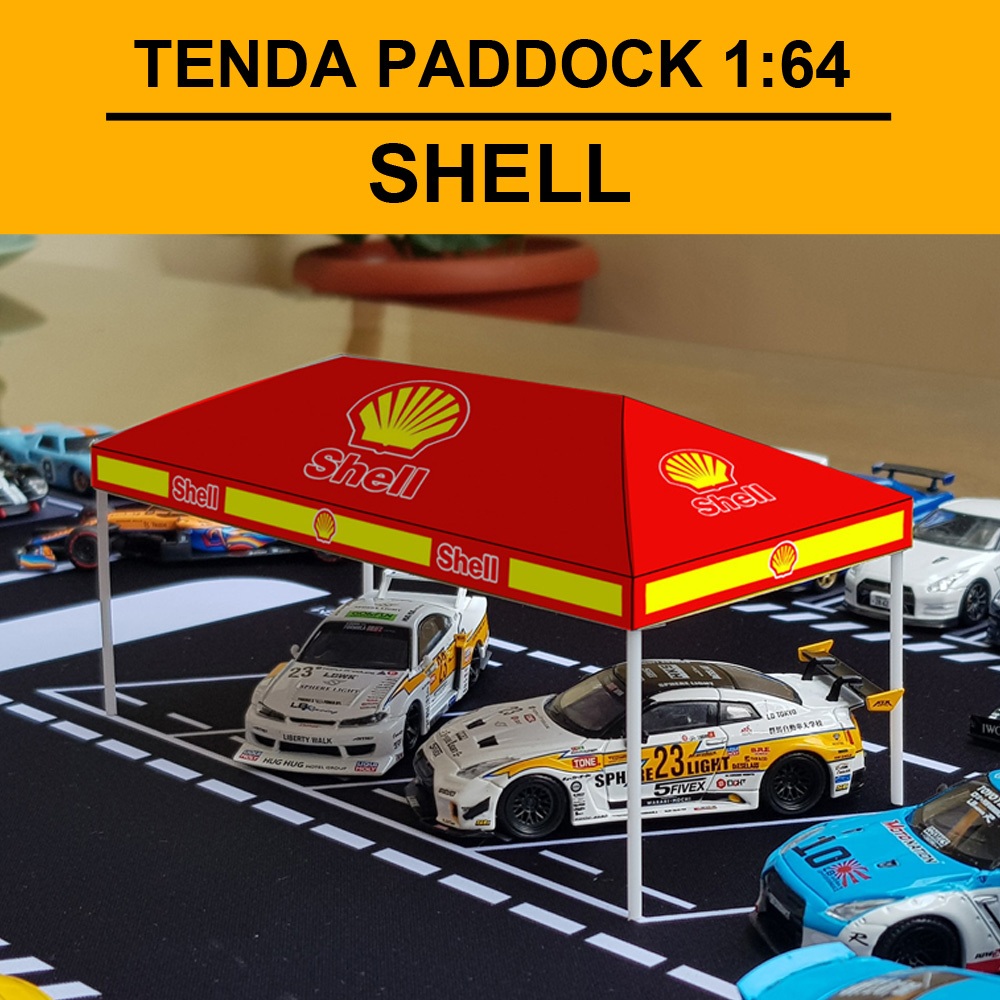 TENDA HOTWHEELS TENT DIORAMA shell DIECAST 1/64 PAPERCRAFT EVENT MEETUP ...