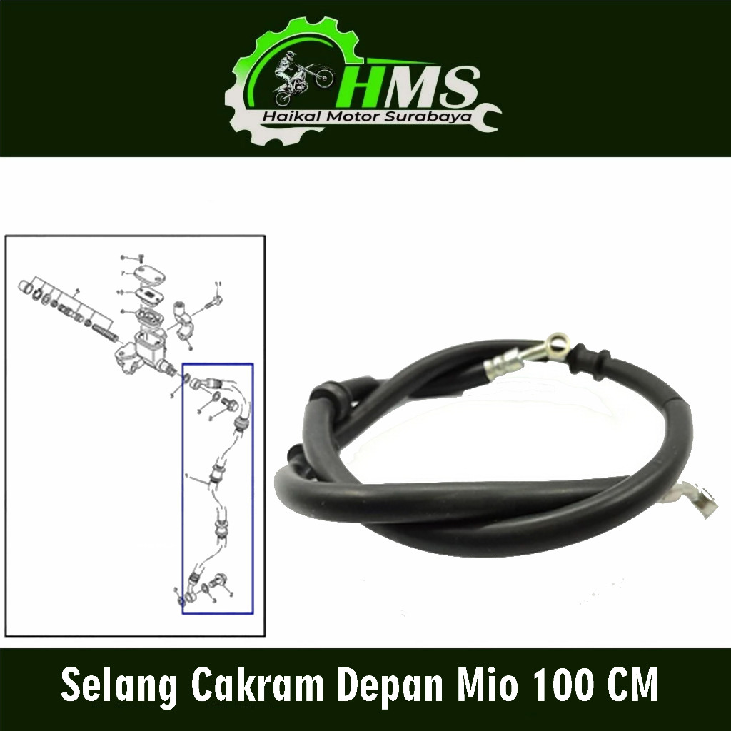 Mio Front Disc Hose 100 CM - Old Yamaha Mio Front Disc Brake Interlock ...