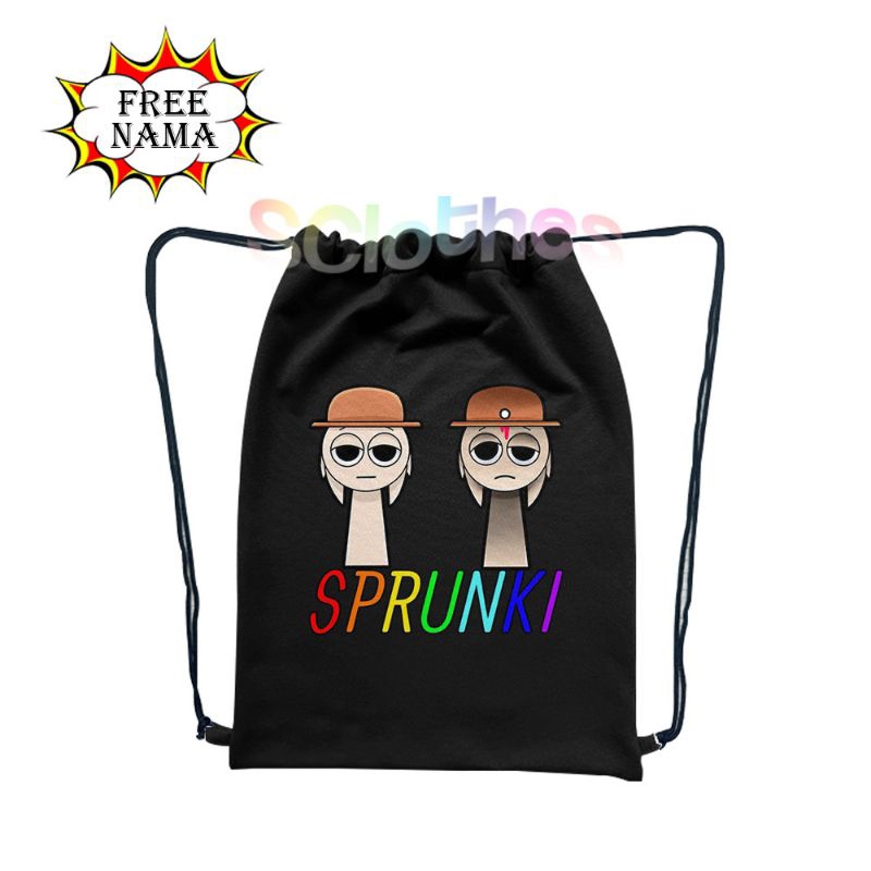 String Bag Children's Drawstring Bag TUNNER Horror Version TAN SPRUNKI ...