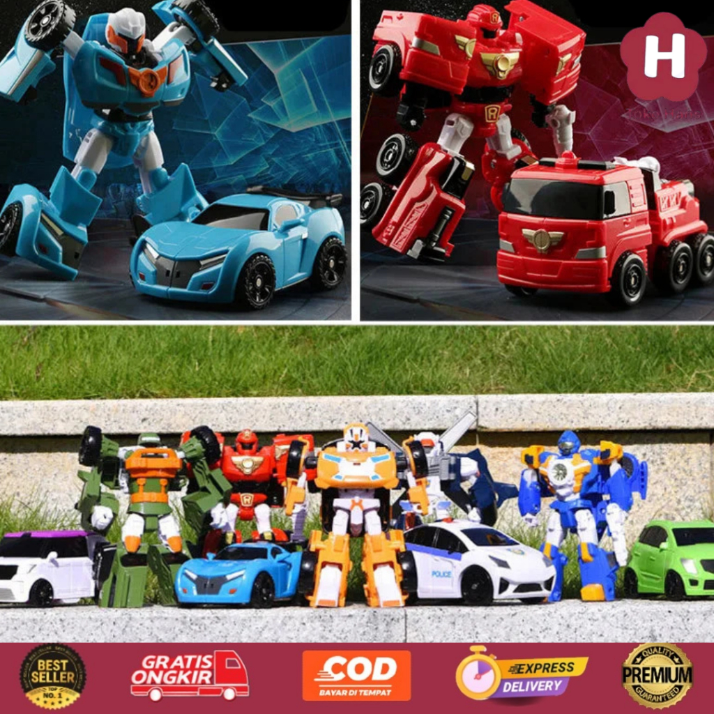 HTH Children's Toys for Boys Robot Mini Tobot Deformation Guard 2 IN 1 ...