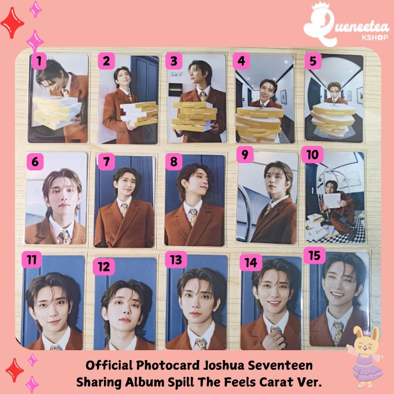 OFFICIAL PHOTOCARD JOSHUA SVT SHARING ALBUM SPILL THE FEEL CARAT VER ...