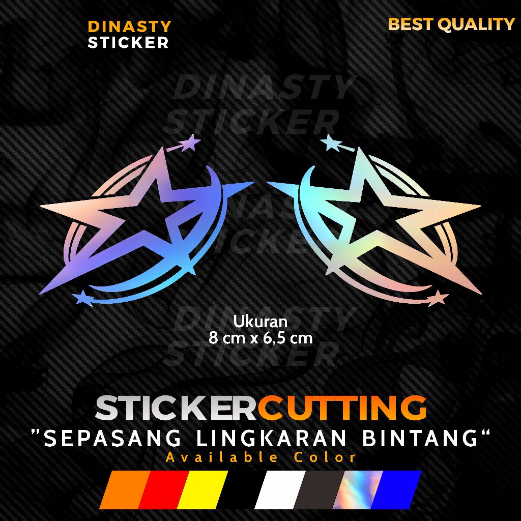 Sticker CUTTING STICKERS PAIR OF RIGHT LEFT STAR CIRCLE | Shopee Malaysia