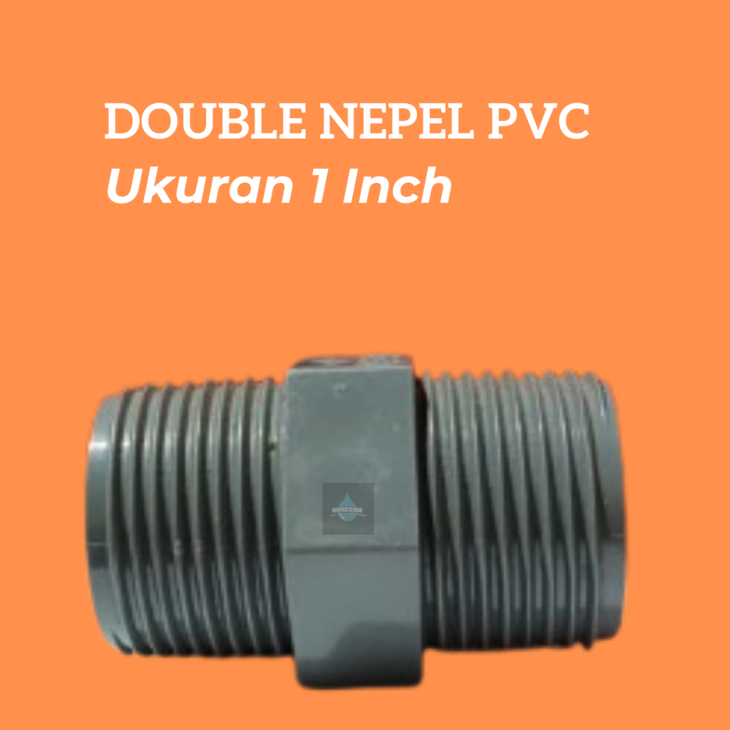 Double Nepple Outer Thread Pipe Connection Size 1 inch AW PVC | Shopee ...
