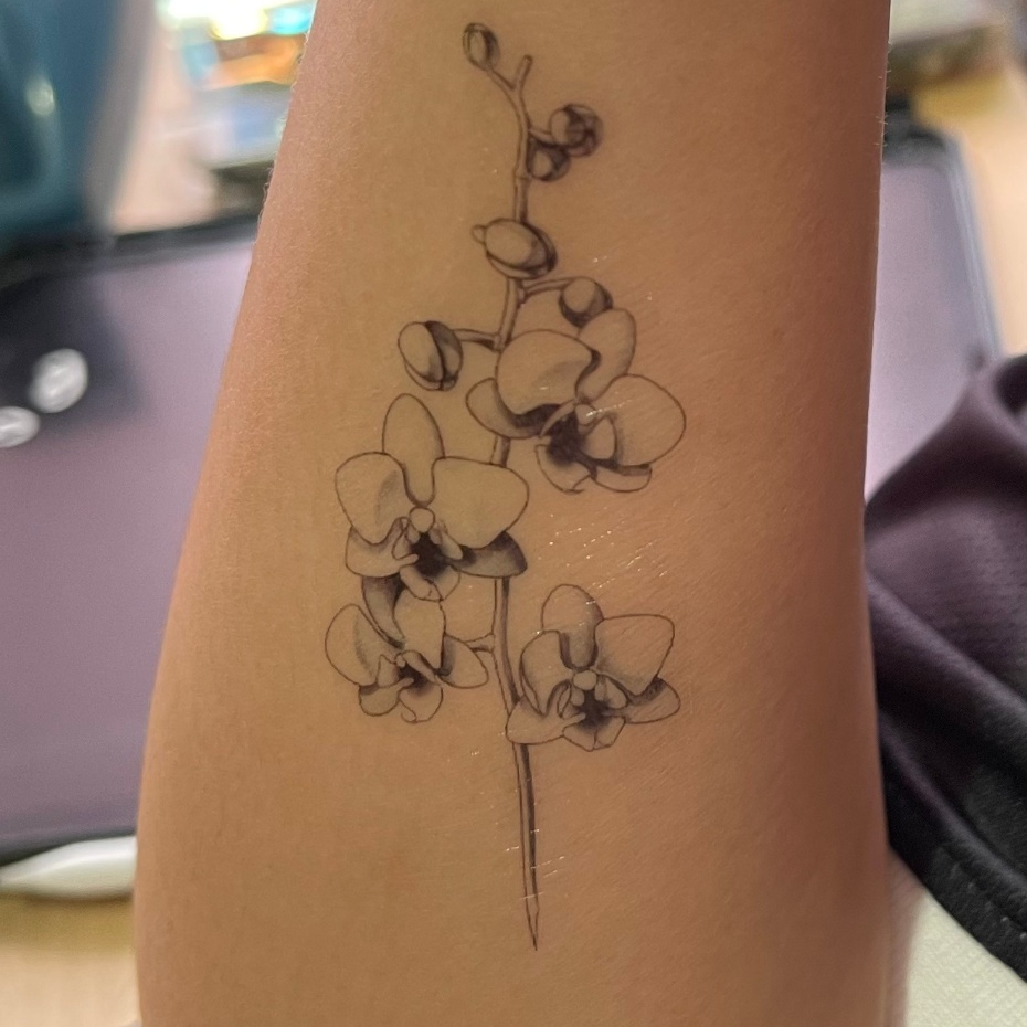 HITAM Japan BLACK FLOWER TEMPORARY TATO | Black FLOWER TATO | Tattoo ...