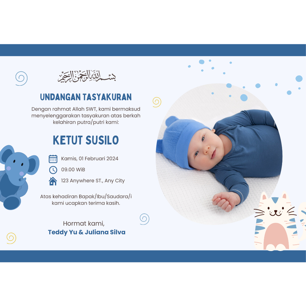 Aqiqah SYUKUH STICKER (minimum order 100 pcs) / AQIQAH STICKER / AQIQAH ...