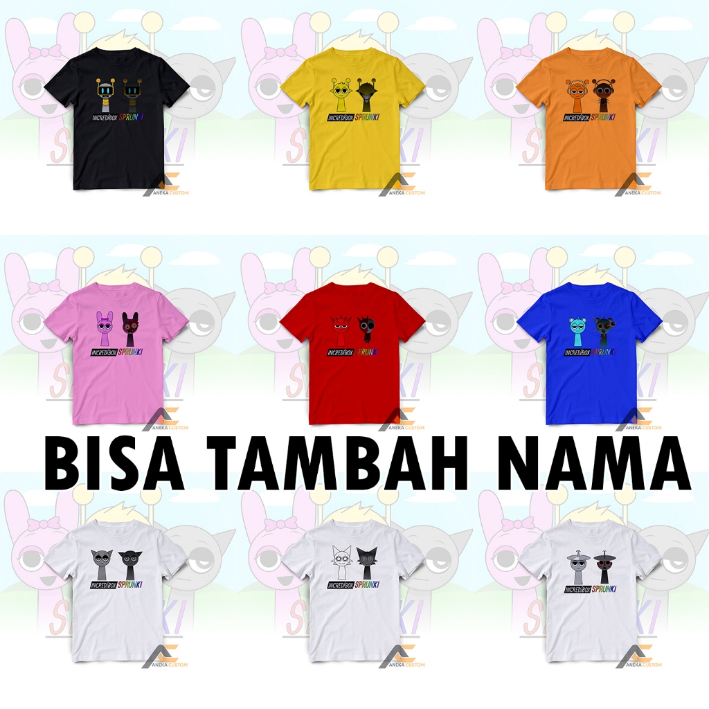 Sprunki Children's T-shirts Can Add Names / Sprunki 2 Phase Children's ...
