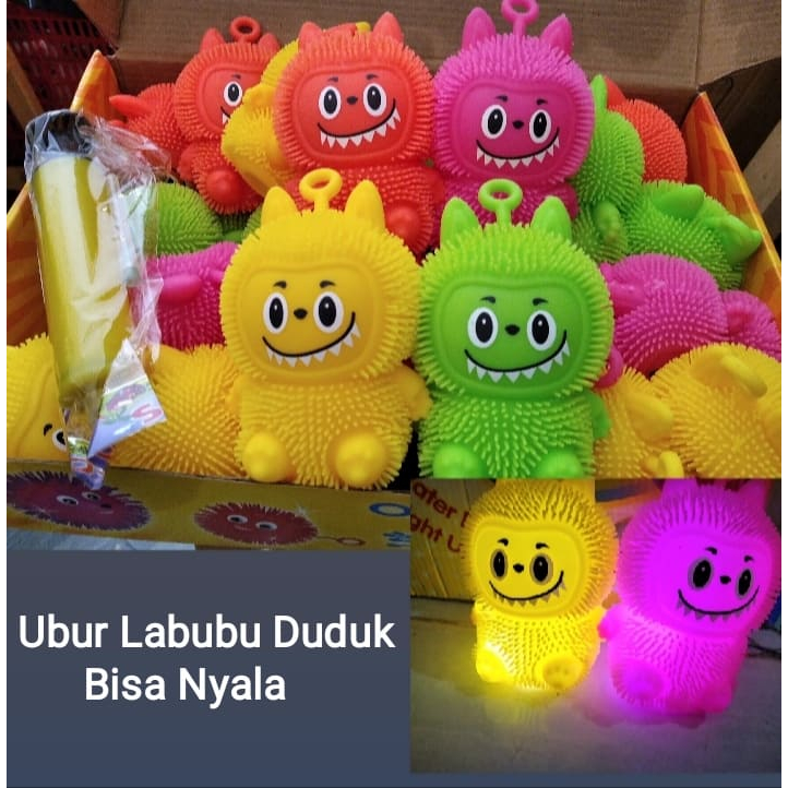 Toy Can Light Up Yoyo Labubu Sitting / Jellyfish Character Labubu LED ...