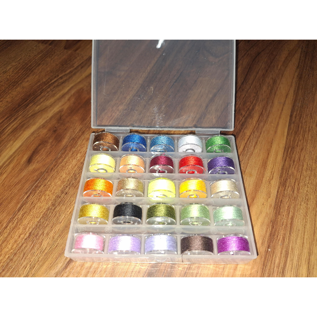 MESIN Bobbin/spool Set of 25 Pcs + Thread (Portable Sewing Machine ...