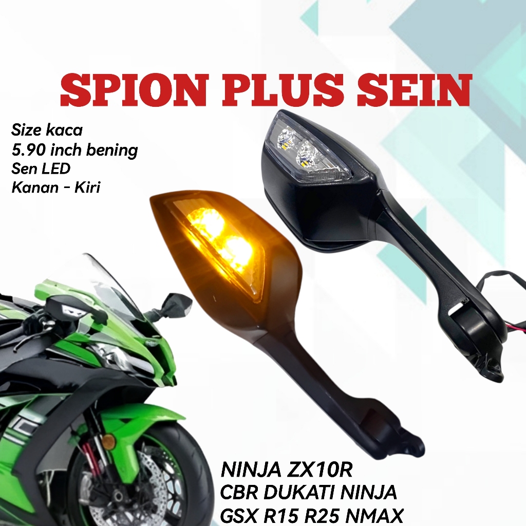 Ninja PLUS SEN SINNER MIRROR MOGE ZX10 ZX10R R25 R15 CBR 250 RR ZX636 ...