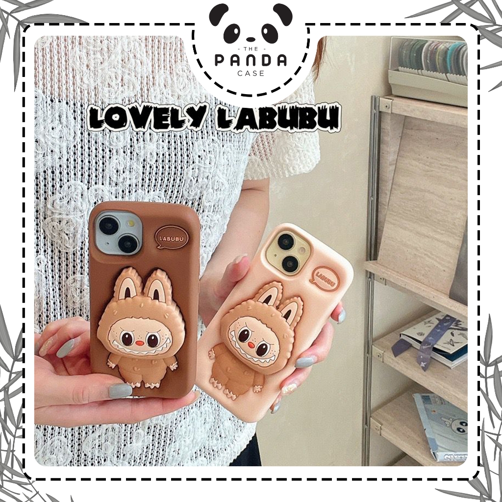 [TPC] New!! Labubu Earth Tone Series Softcase 2in1 Cute Silicone 3D ...