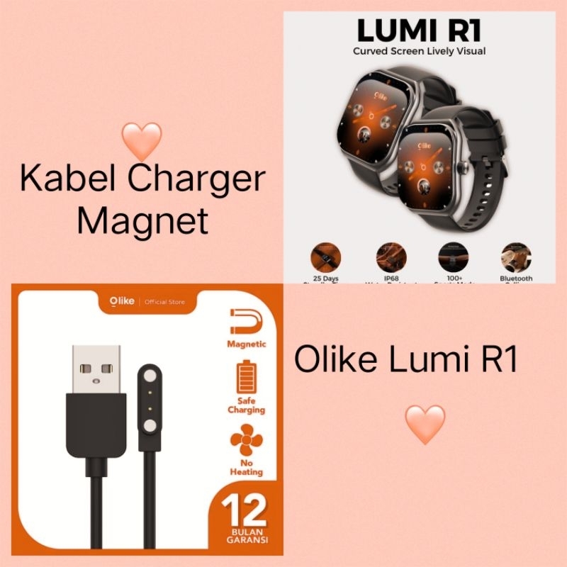 Olike Lumi R1 Smart Watch Charger Cable Smartwatch Olike Lumi R1 ...