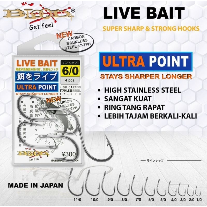 BLOOD LIVE BAIT ULTRA POINT (CARBON STAINLESS) | Shopee Malaysia