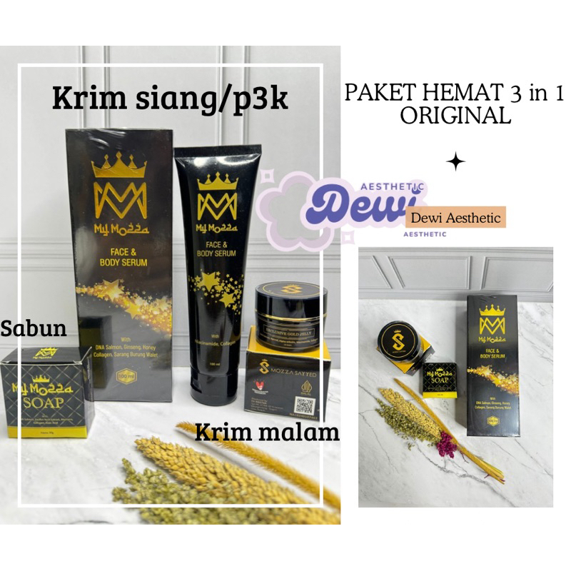 HITAM My Mozza ORIGINAL BPOM 3 in 1 Skincare Package Brightens ...
