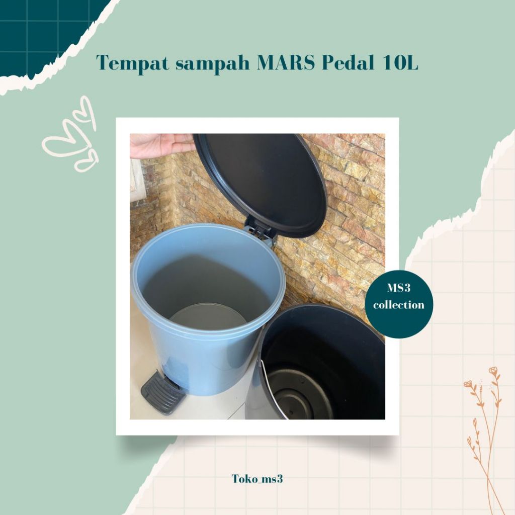 Mars Pedal 10 Liter Trash Can | Shopee Malaysia