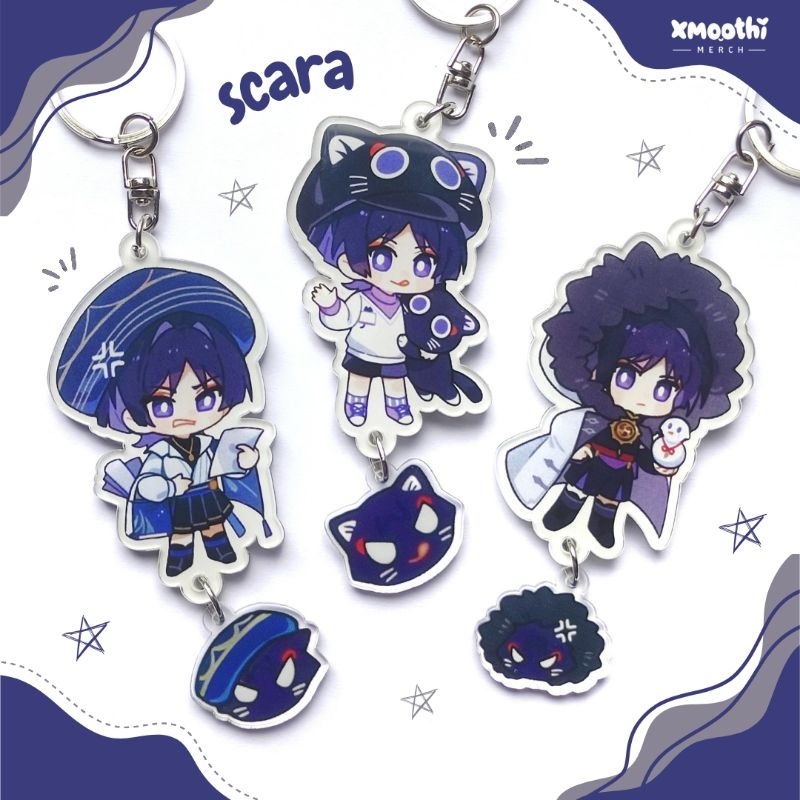 GANTUNGAN Spameouche GENSHIN IMPACT KEYCHAIN - WANDERER KABUKIMONO HAT ...