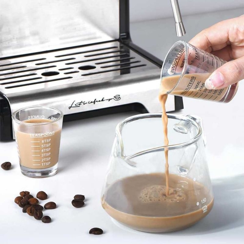 60 mL Espresso Shot Coffee Cup Espresso Coffee Measuring Scale Shot ...