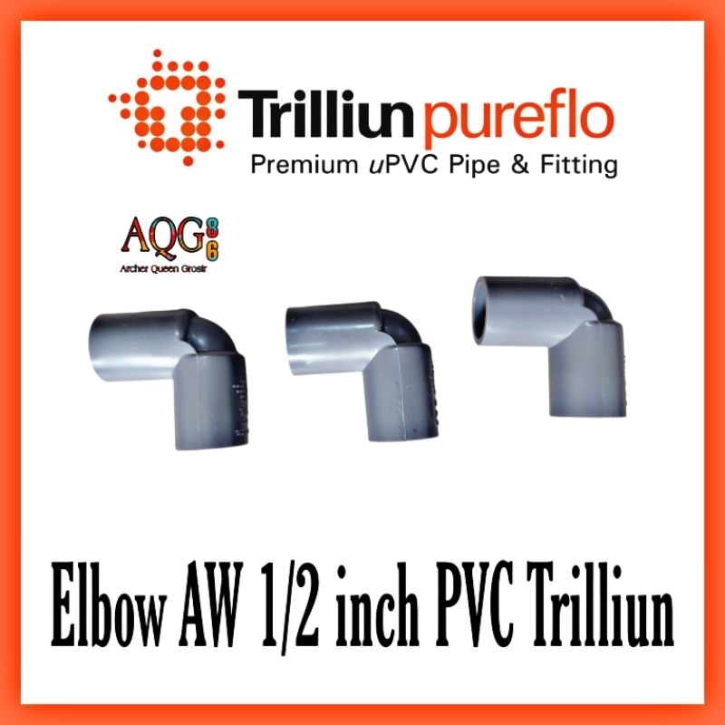 Pvc KNEE 1/2" TRILLION PUREFLO - ELBOW 1/2 INCH PVC WATER PIPE ...