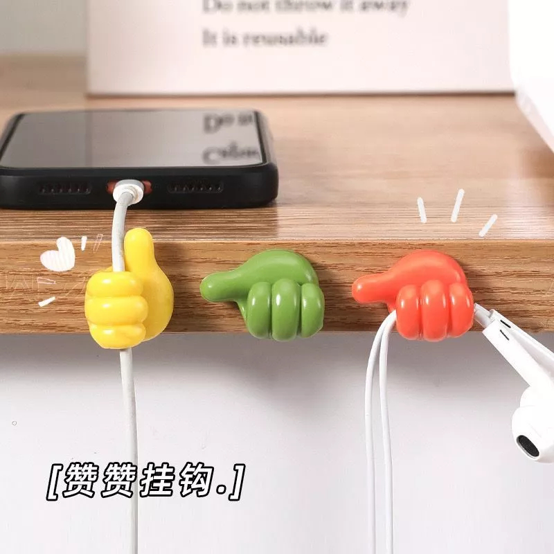 Multi-Purpose Cable Holder Clip Thumb Model Unique Wall Mounted Hanging ...