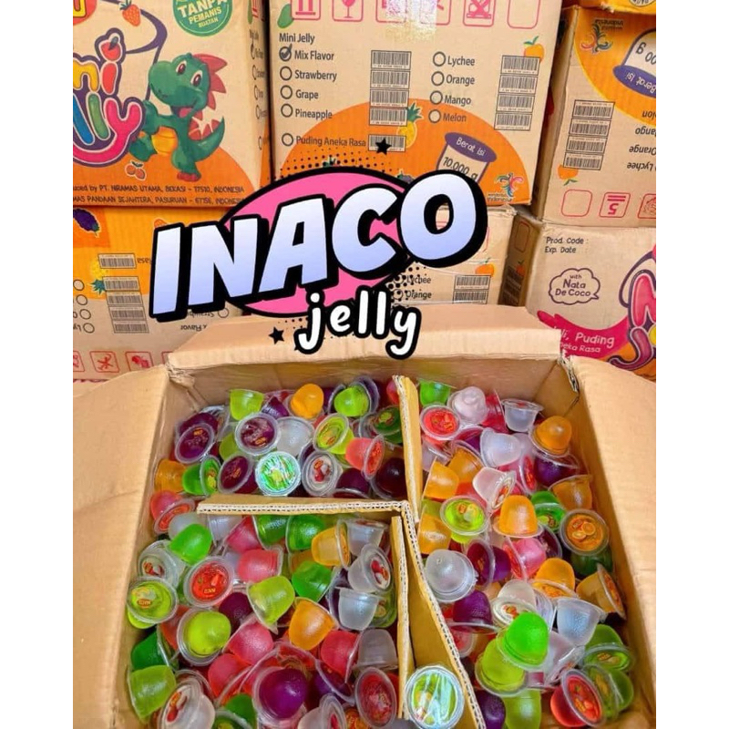 (1 Carton contains 10kg) Jelly Inaco Mix Fruits • omatoserba | Shopee ...