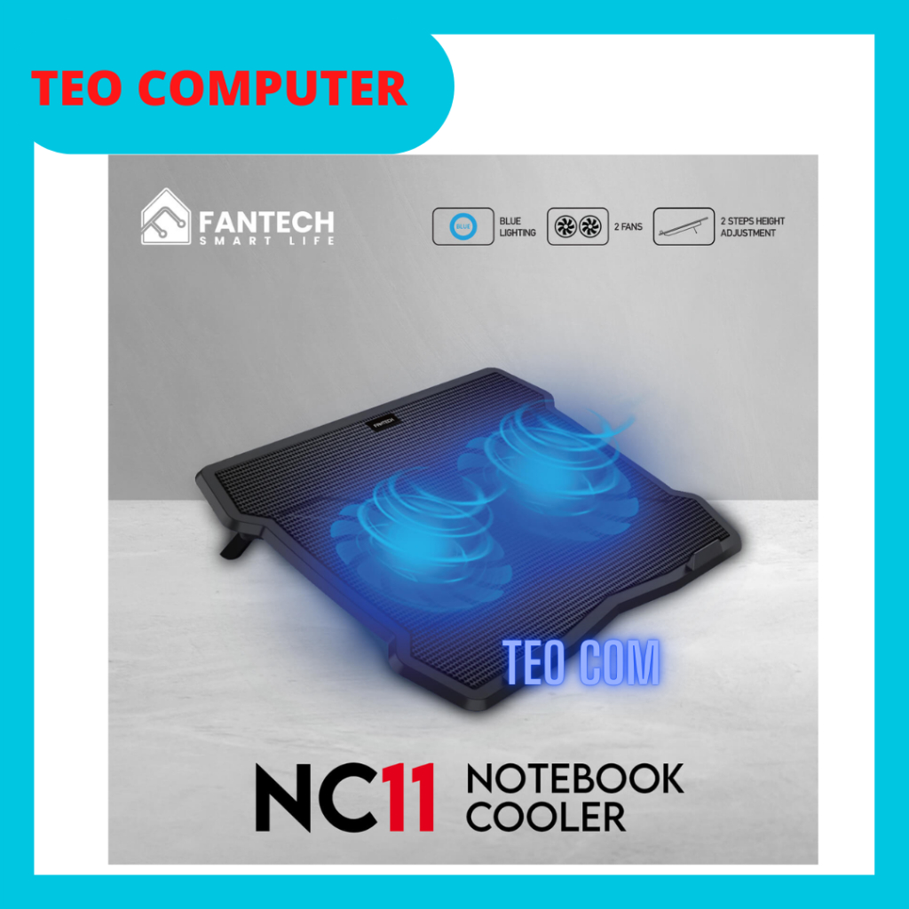 Fantech NOTEBOOK COOLER RGB COOLING FAN LAPTOP COOLER 2 FAN / COOLER ...