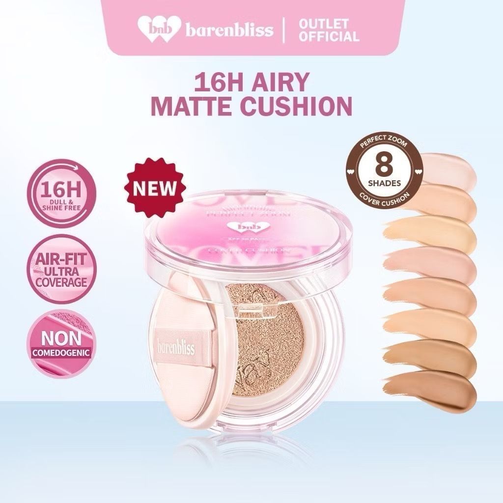 Bnb barenbliss Bloomatte Perfect Zoom Cover Cushion15g (16H Flawless Matte) Light Cushion with ...