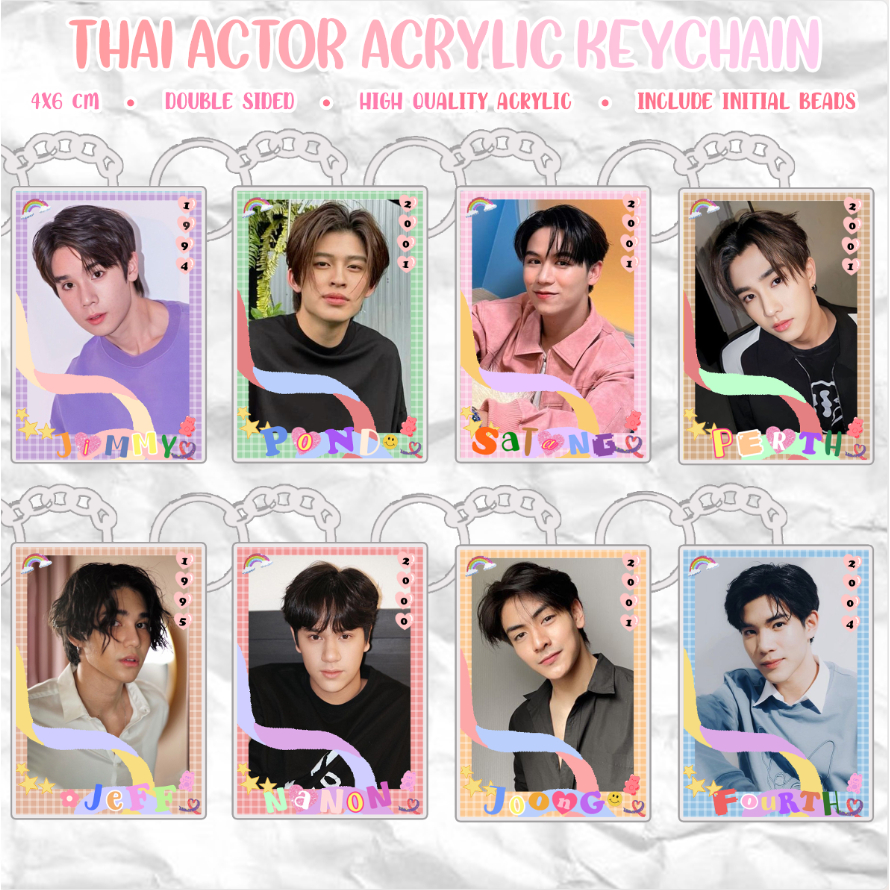 GANTUNGAN [READY] Thai Actor Acrylic Keychain Candy Keyring / Thai ...