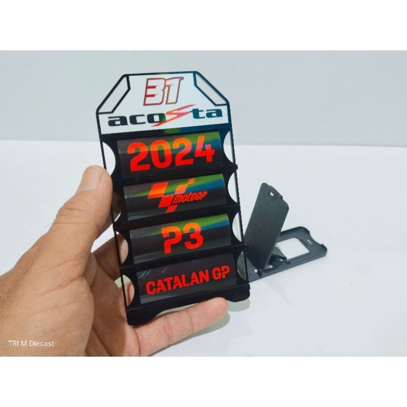 Miniature pit board pedro acosta catalangp 2024 scale 1:12 | Shopee ...
