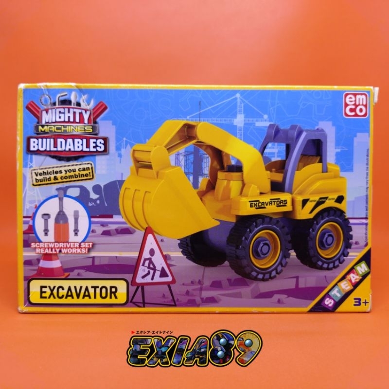 Emco Toys Mighty Machines Buildables - Excavator | Shopee Malaysia