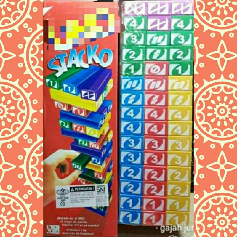Stacko Blocks Building Toy Tower Blocks Building Tower Block | Shopee ...